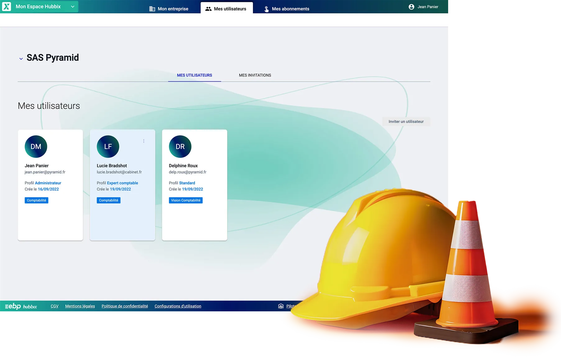 EBP Hubbix • logiciel de facturation pour artisan du bâtiment • EBP